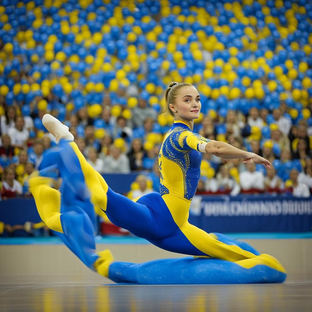 Ukrainian gymnast doing a rolly Polly - AI Generated Artwork ...