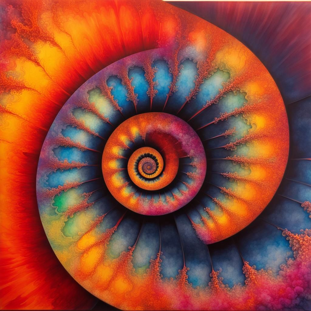 Fibonacci Spiral - AI Generated Artwork - NightCafe Creator