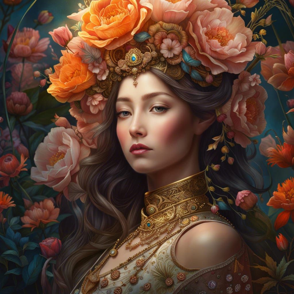 Flowers inspired - AI Generated Artwork - NightCafe Creator