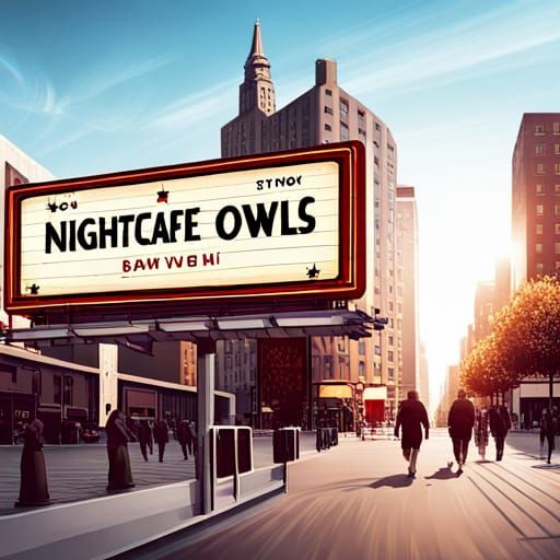 NightCafe’s Owl Street - AI Generated Artwork - NightCafe Creator
