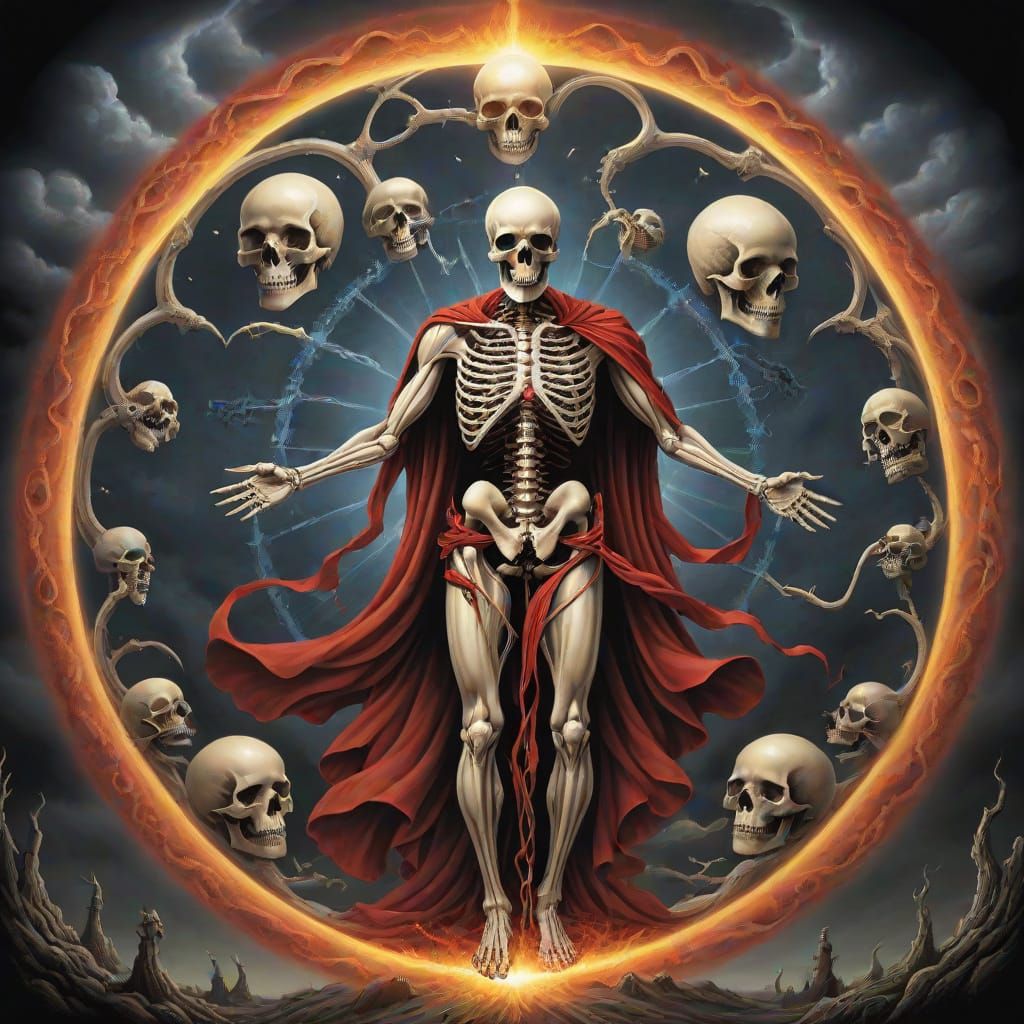 The cycle of death and rebirth - AI Generated Image: Death a...