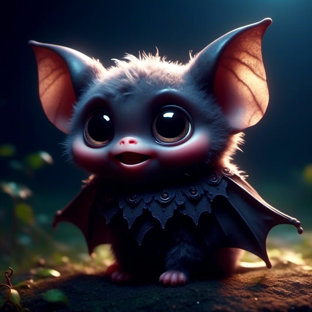 Cute adorable bat - AI Generated Artwork - NightCafe Creator