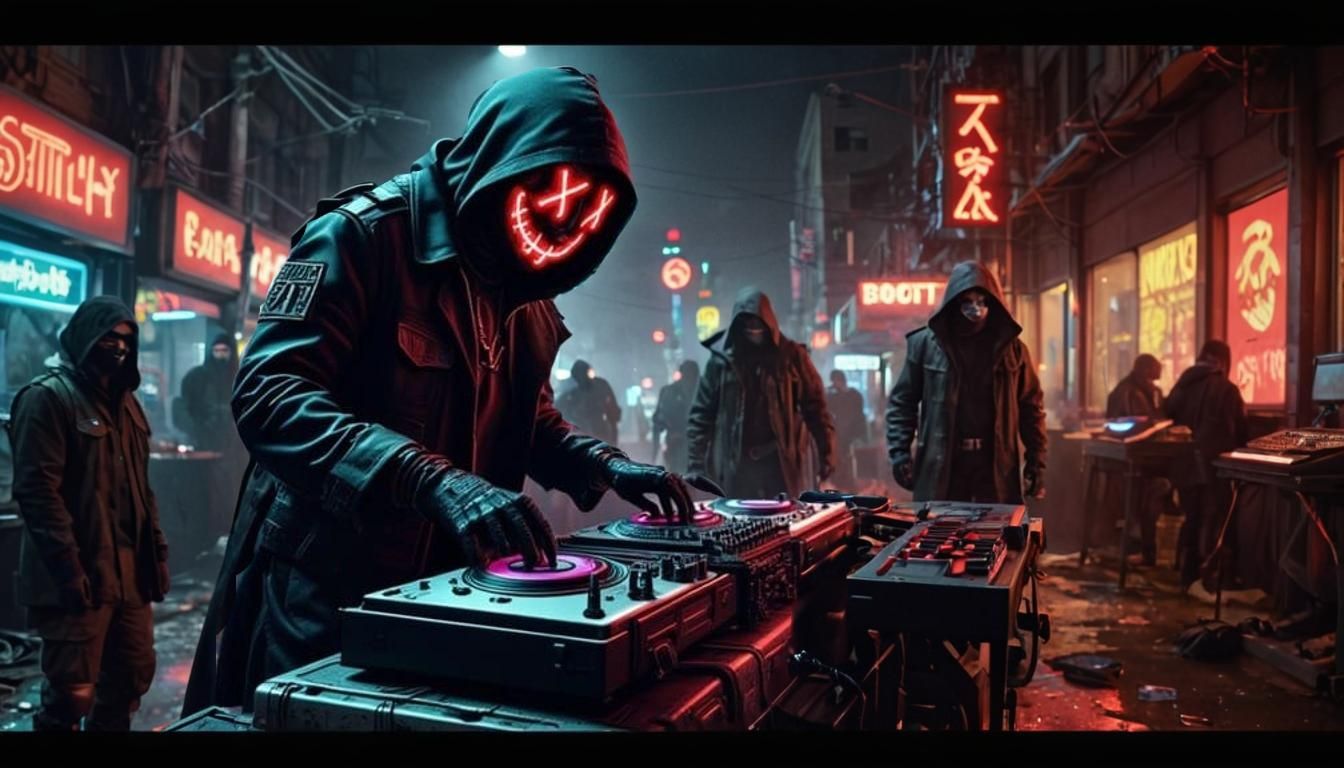 A towering, gaunt hooded figure in a tattered black trench coat ...