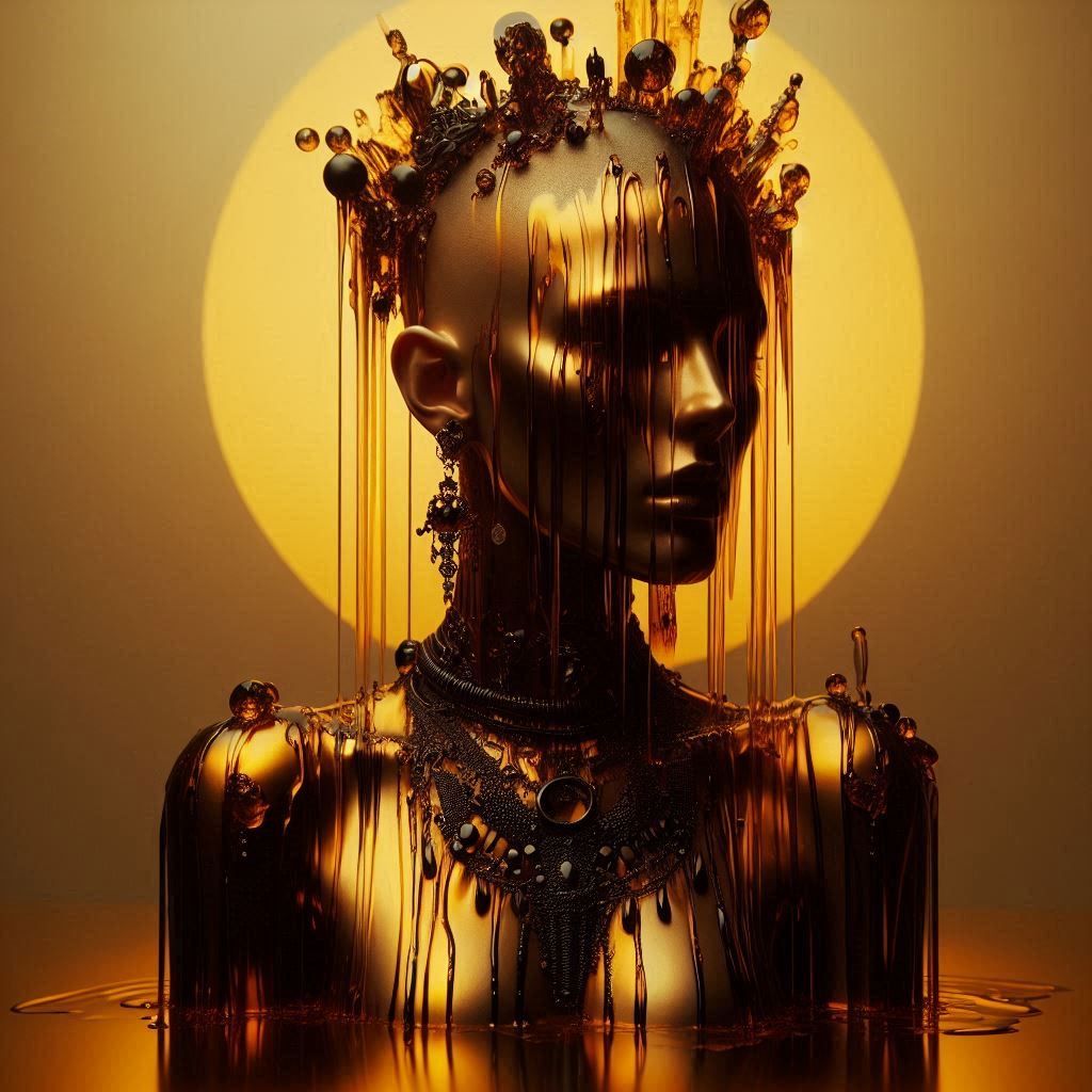 Amber Distortion - AI Generated Artwork - NightCafe Creator