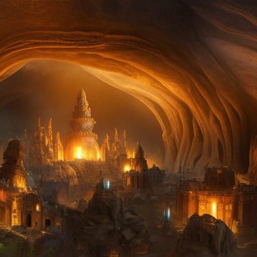 Subterran City - AI Generated Artwork - NightCafe Creator