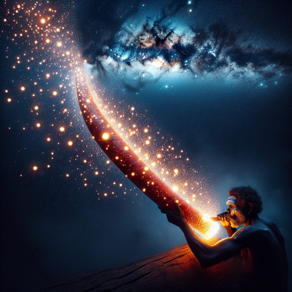 Dreamtime. The First Stars. - AI Generated Artwork - NightCafe Creator