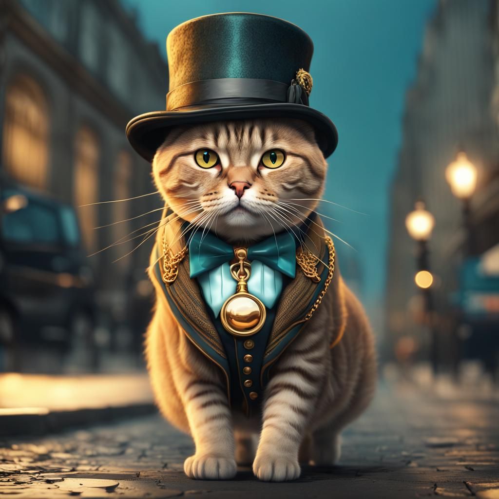 Gentlemen cat - AI Generated Artwork - NightCafe Creator