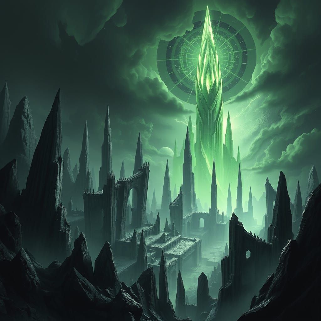 Ancient Cityscape of Lost Civilization in Gothic, ... - AI Art