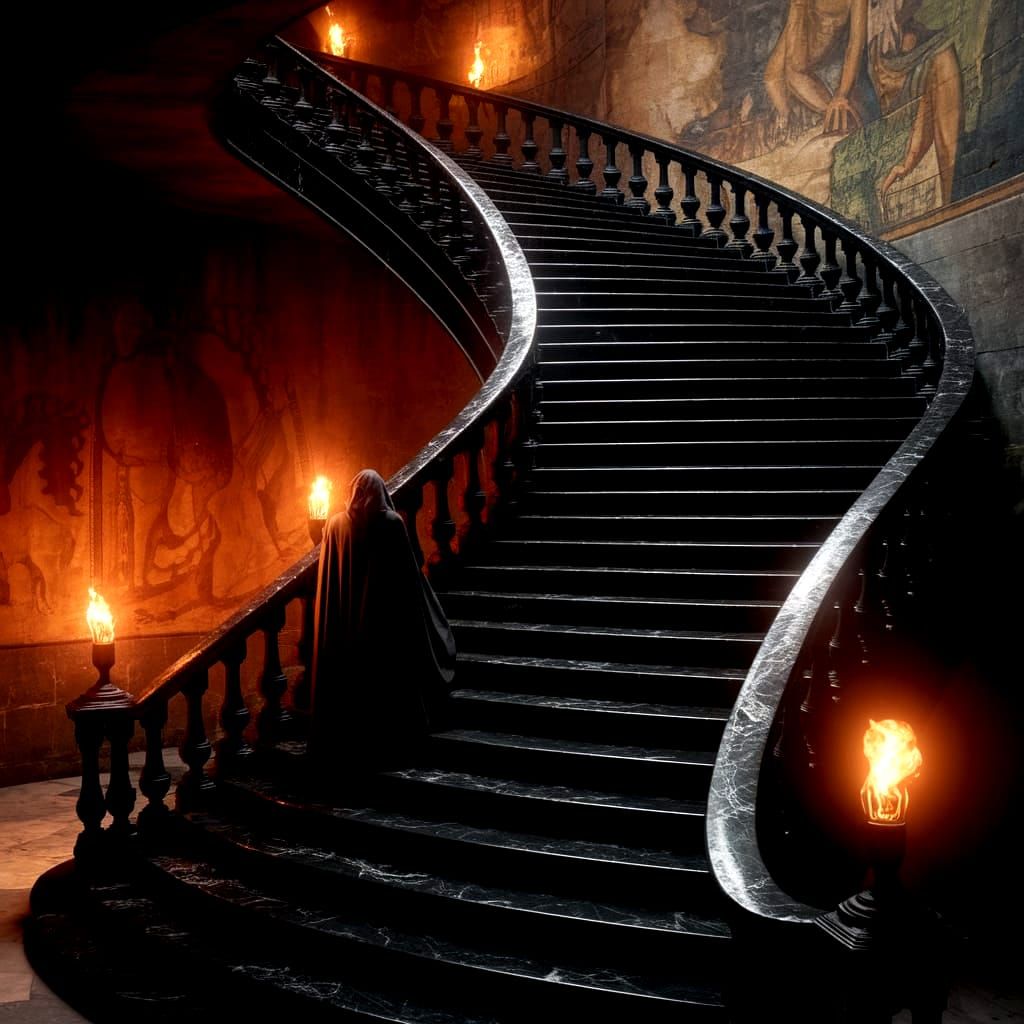 The Stairway - Surreal Staircase Descends into Infinity in ...