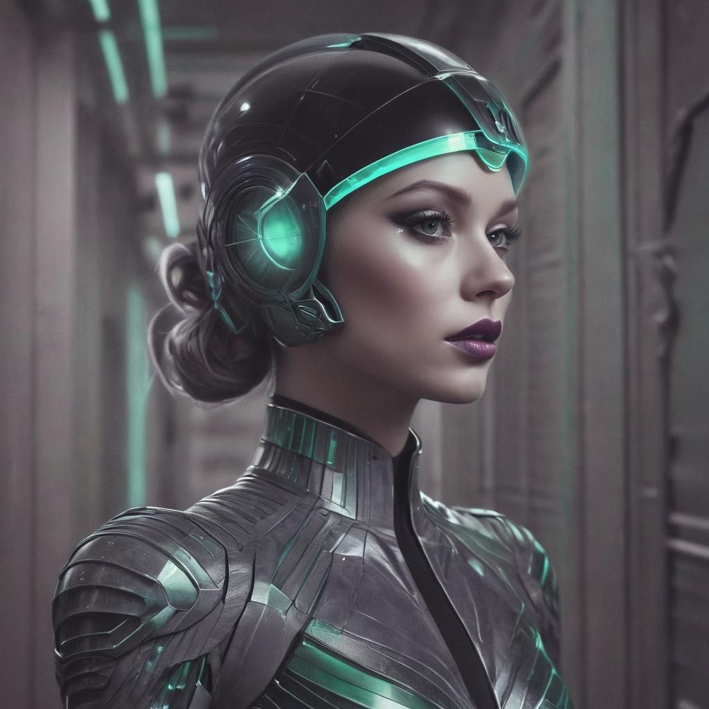 Sky Captain And..... #2 - Art Deco Alien Siren in Neon Citys...