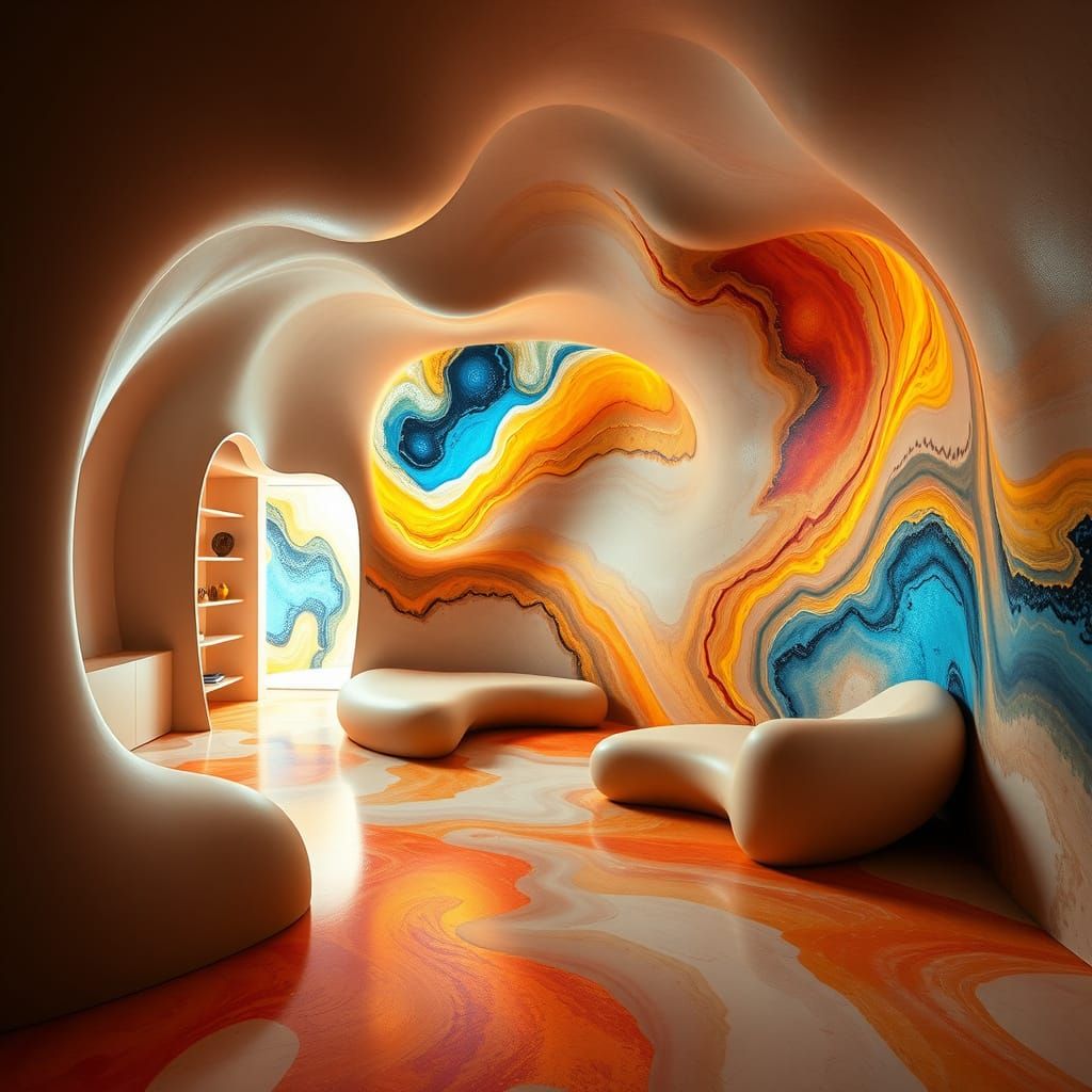 Librariesperiments - Dreamlike, Shape-Shifting Interior Env...