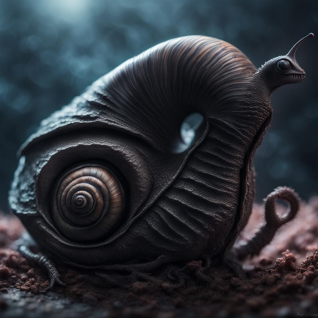 Mutated snail - AI Generated Artwork - NightCafe Creator