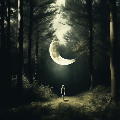 Moon in the forest by Martin Stranka - AI Generated Artwork - NightCafe ...