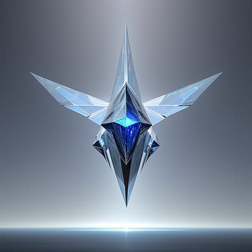 a floating silver crystal - Ethereal Silver Crystal in a Dre...