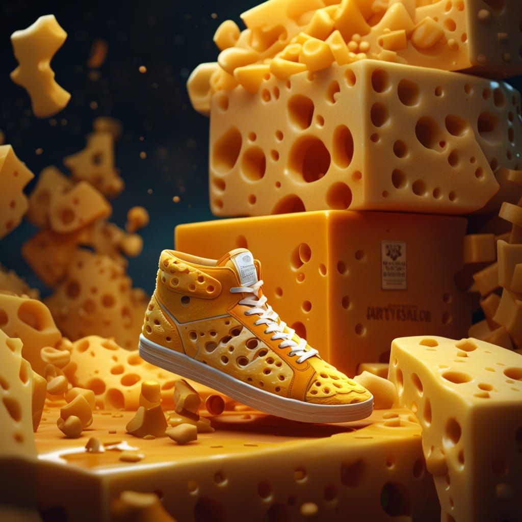 Sneakers made of cheese - AI Generated Artwork - NightCafe Creator