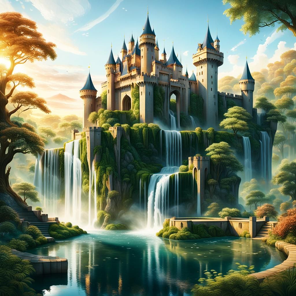 A stunning scene of an incredible impossible architecturally designed ...