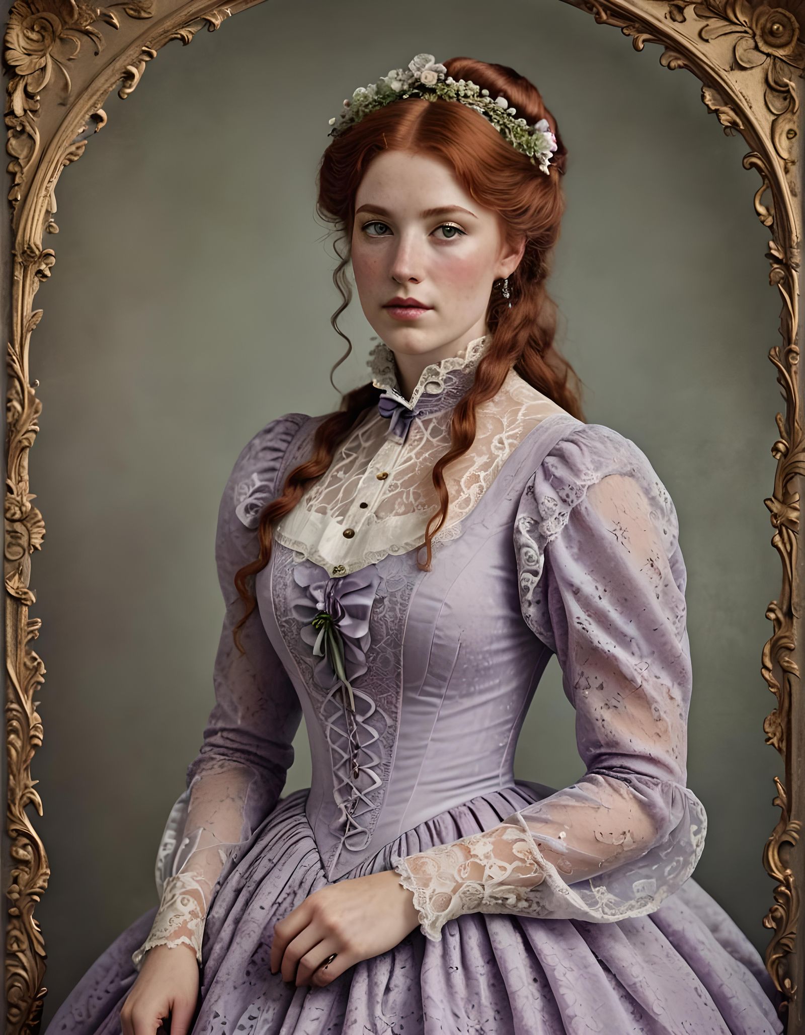 The most beautiful Very curvy young Victorian woman with auburn hair ...