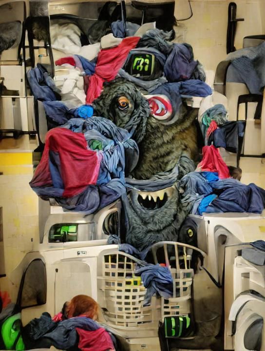 The Laundry Monster - AI Generated Artwork - NightCafe Creator
