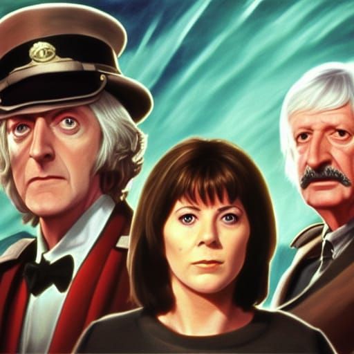 #drwho #doctorwho The 3rd Doctor, Sarah Jane Smith, U.N.I.T Brigadier ...