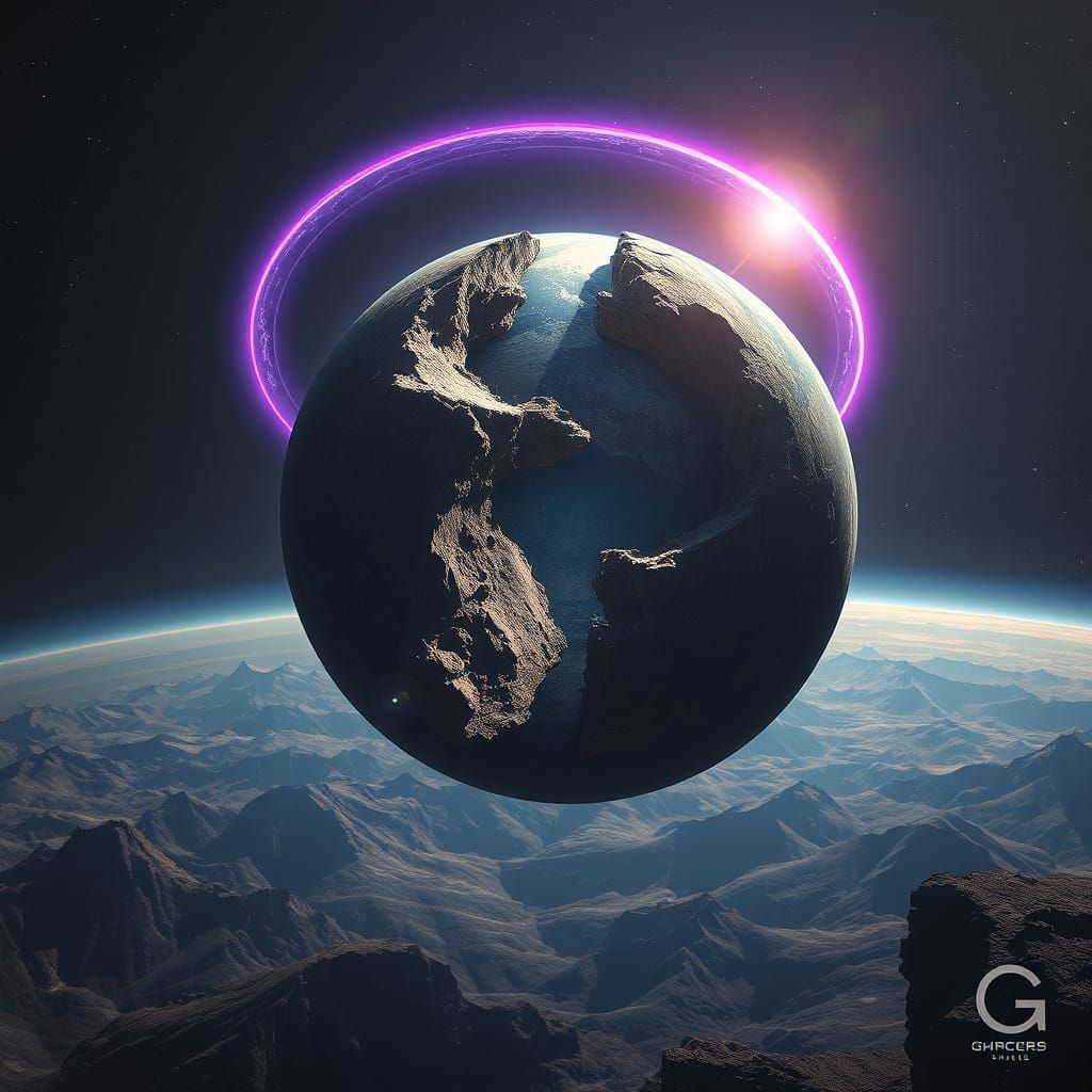 A Dystopian Earth Unravels, Shattered Asunder by a... - AI Art