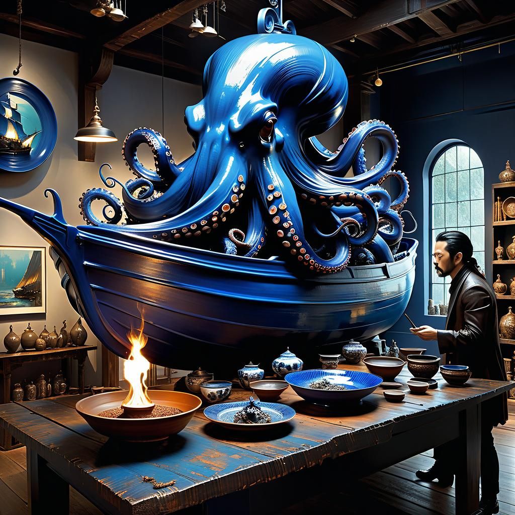 Clay Octopus - AI Generated Artwork - NightCafe Creator