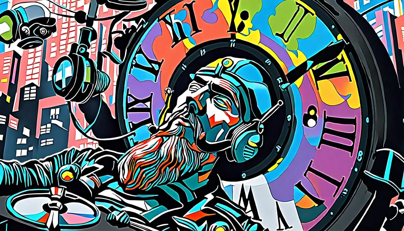 Clock-Man wakes up - AI Generated Artwork - NightCafe Creator