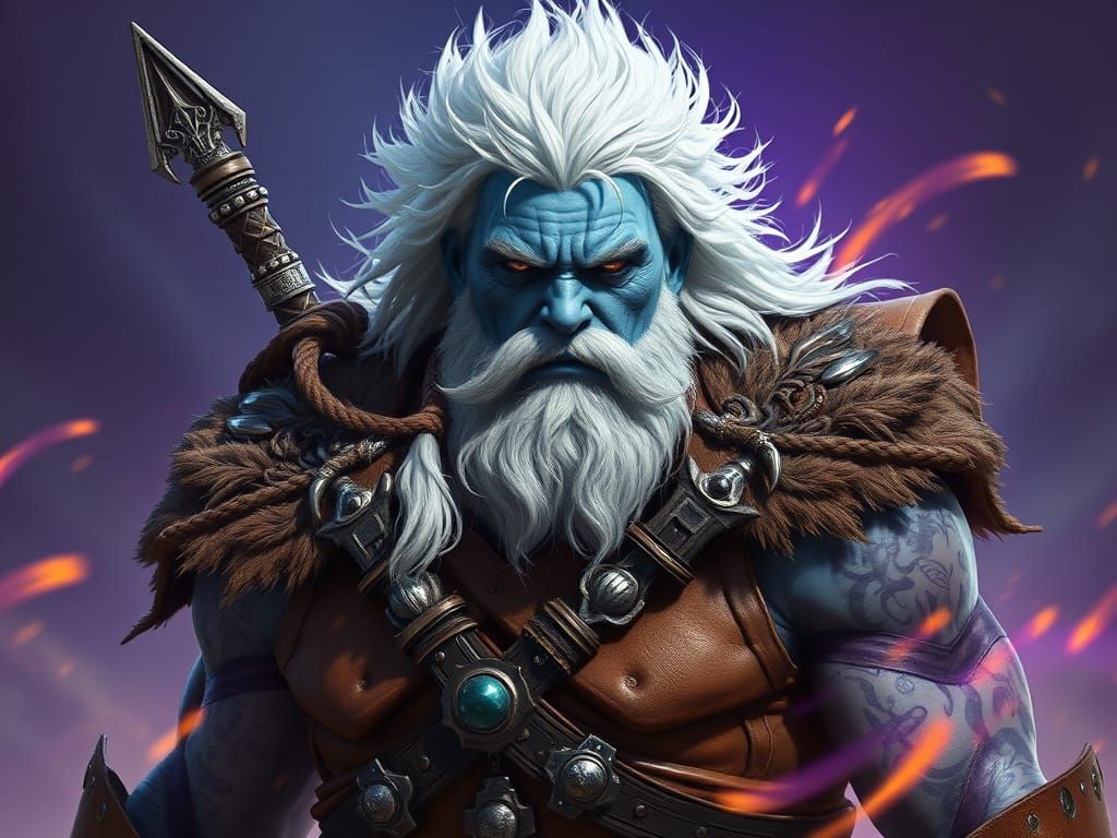 Cyberpunk-Style Goliath Ranger in Brown Leather Ar... - AI Art