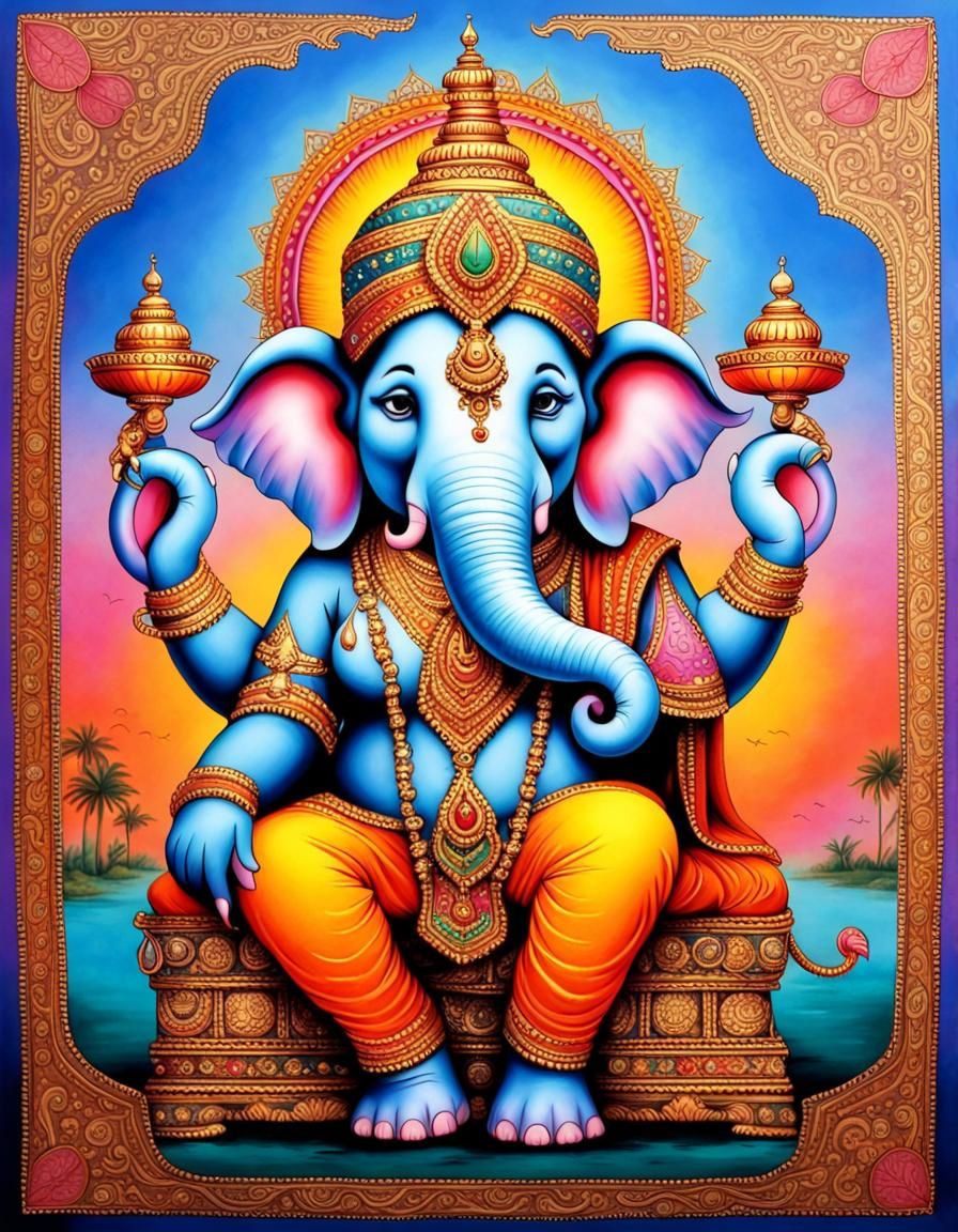 nice and cheerful with elefant, Lakshmi is often depicted sitting on an ...