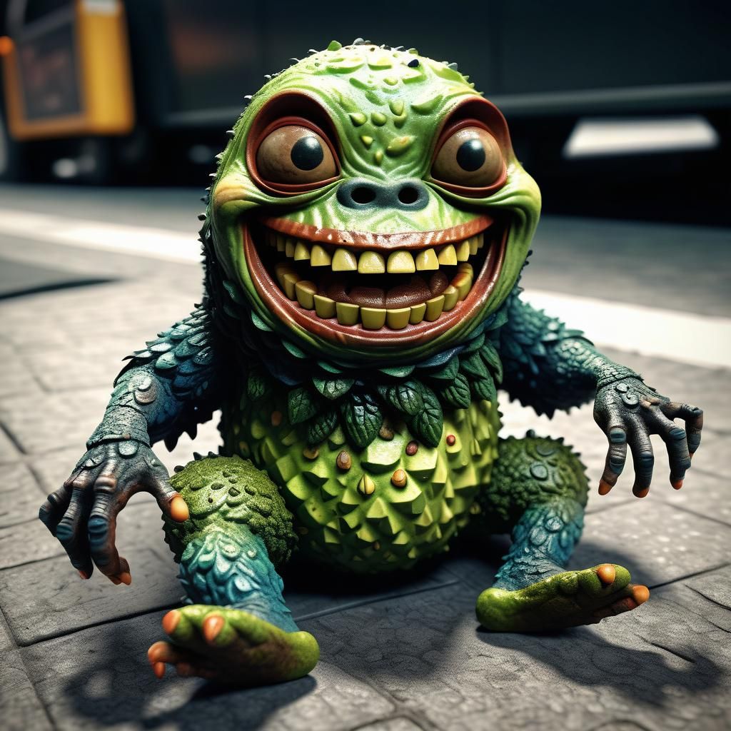 Avocado Monster - AI Generated Artwork - NightCafe Creator
