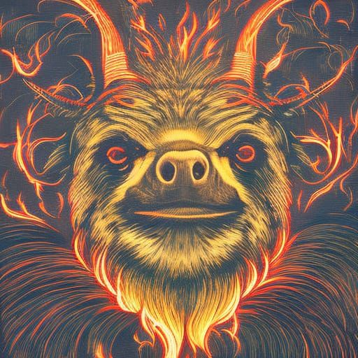 Devil Sloth - AI Generated Artwork - NightCafe Creator