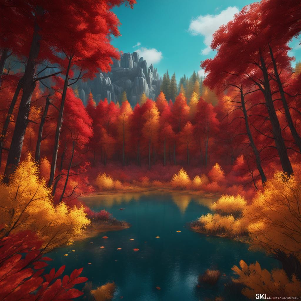Autumn forest - AI Generated Artwork - NightCafe Creator