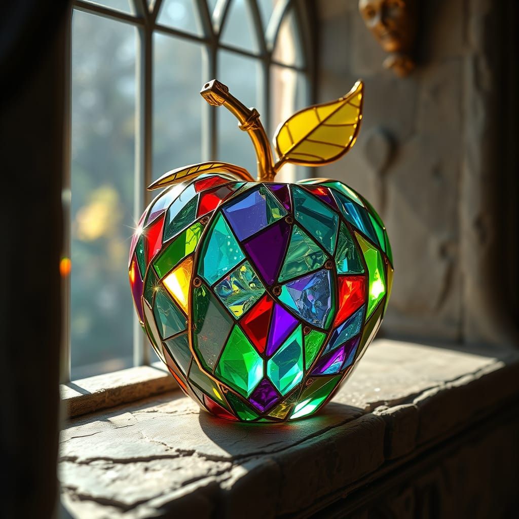 Stained glass apple - Epic Stained Glass Apple in Cinematic ...