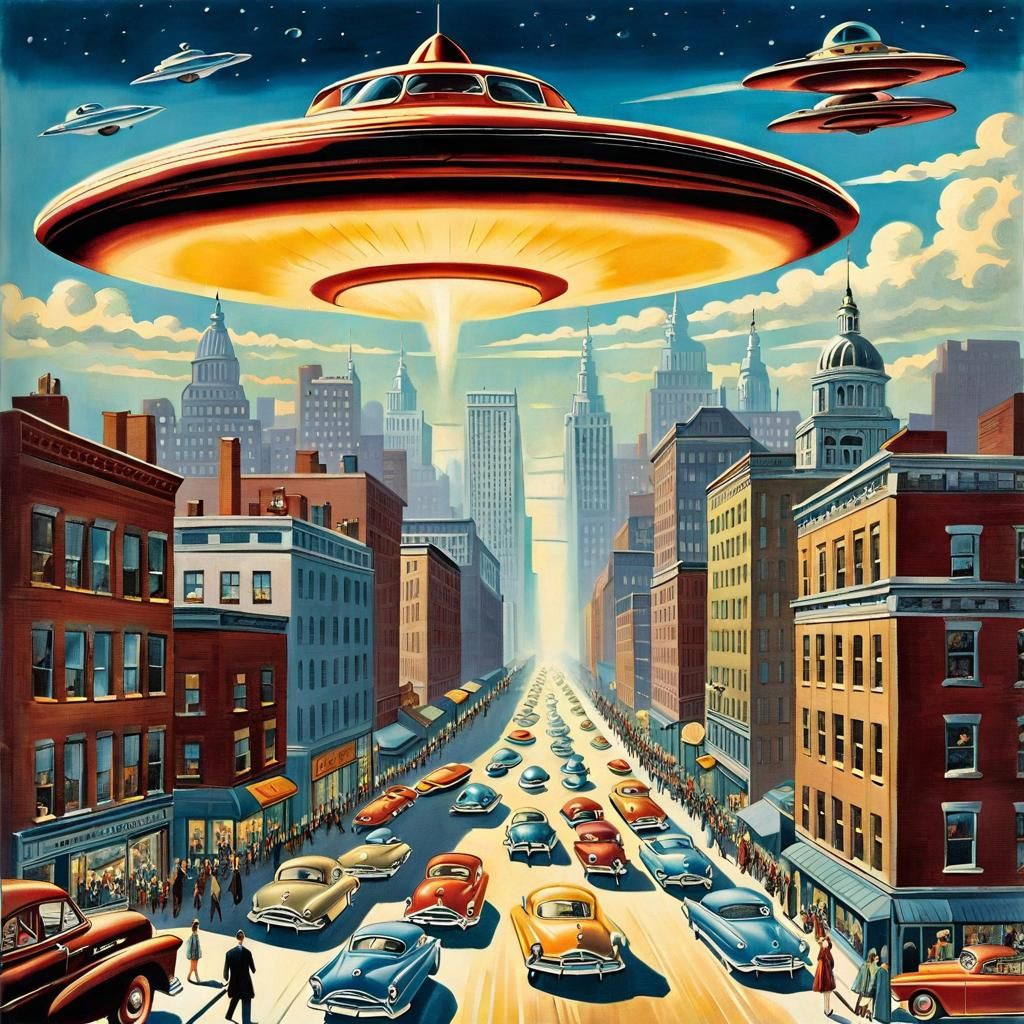 UFO Invasion - AI Generated Artwork - NightCafe Creator