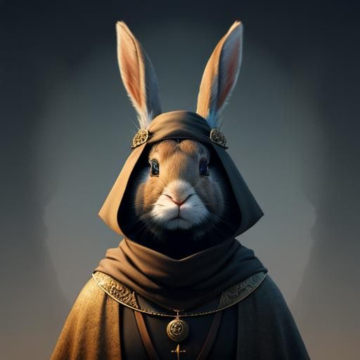 Rabbit Monk - AI Generated Artwork - NightCafe Creator