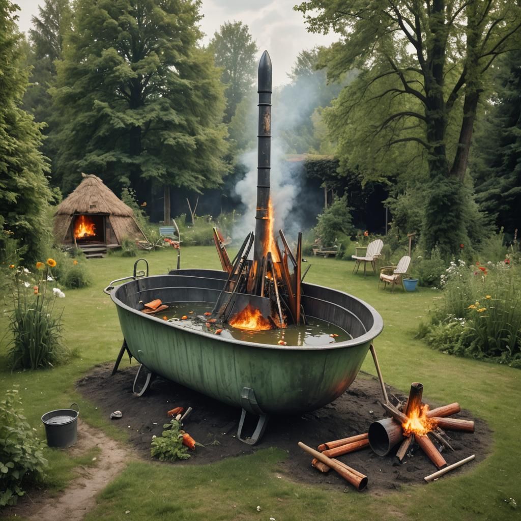 Image: The whole thing started small, with a mini rocket in a tub. - AI ...