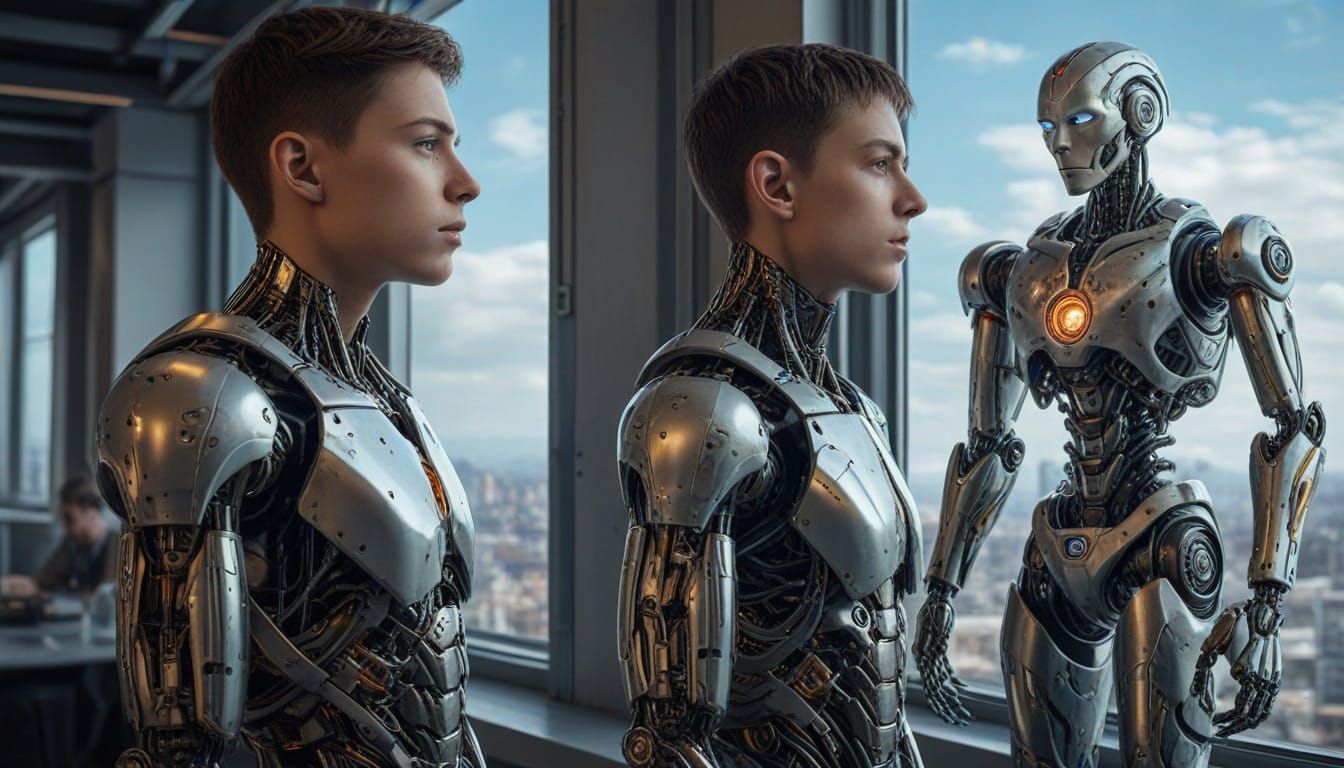 Cyborg and robot - Cyborg and robot