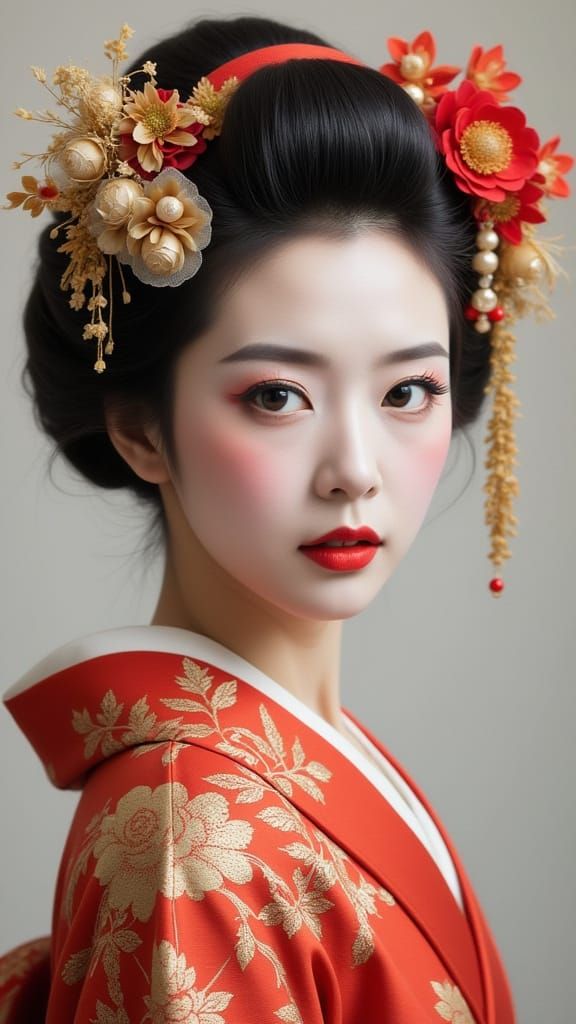 Geisha Lady - Surreal Geisha Portrait in Soft Focus
