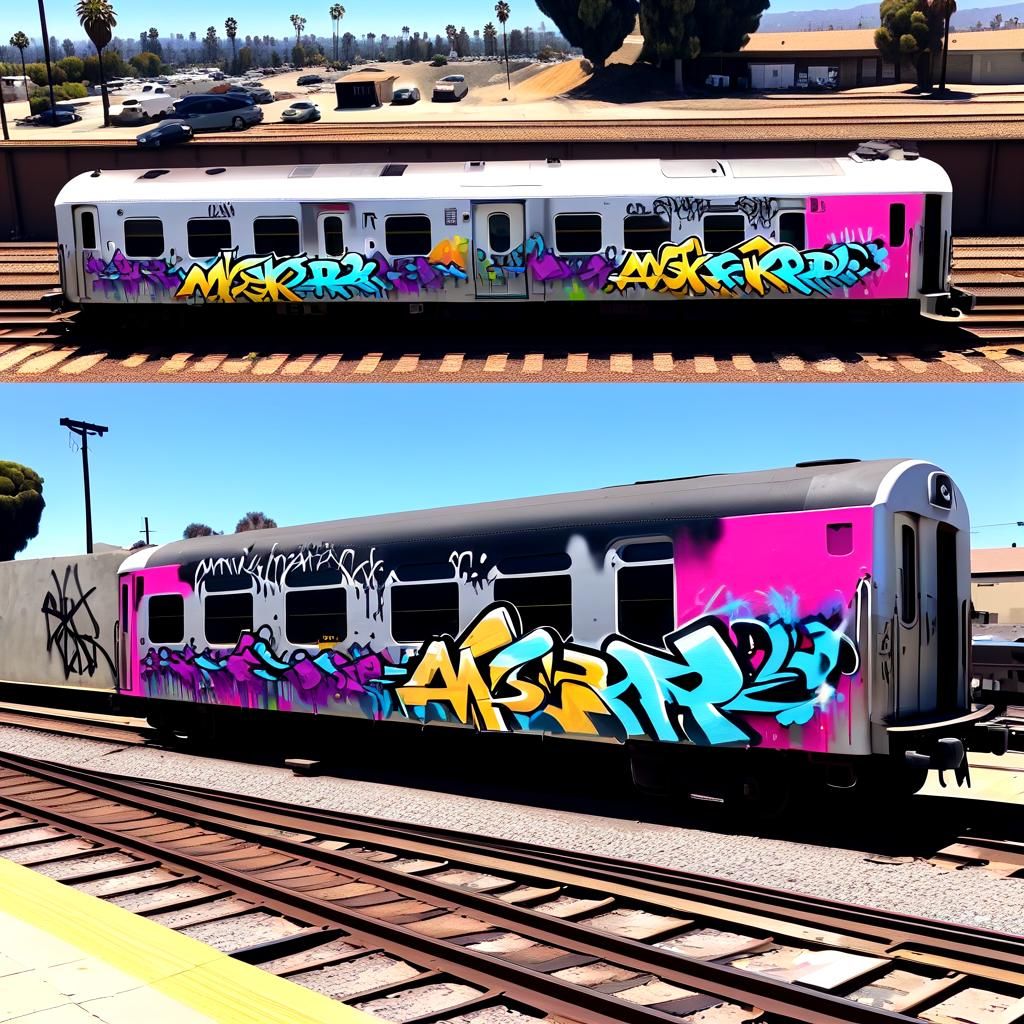Los angeles graffit msk crew and awr crew best train bombs and tags ...