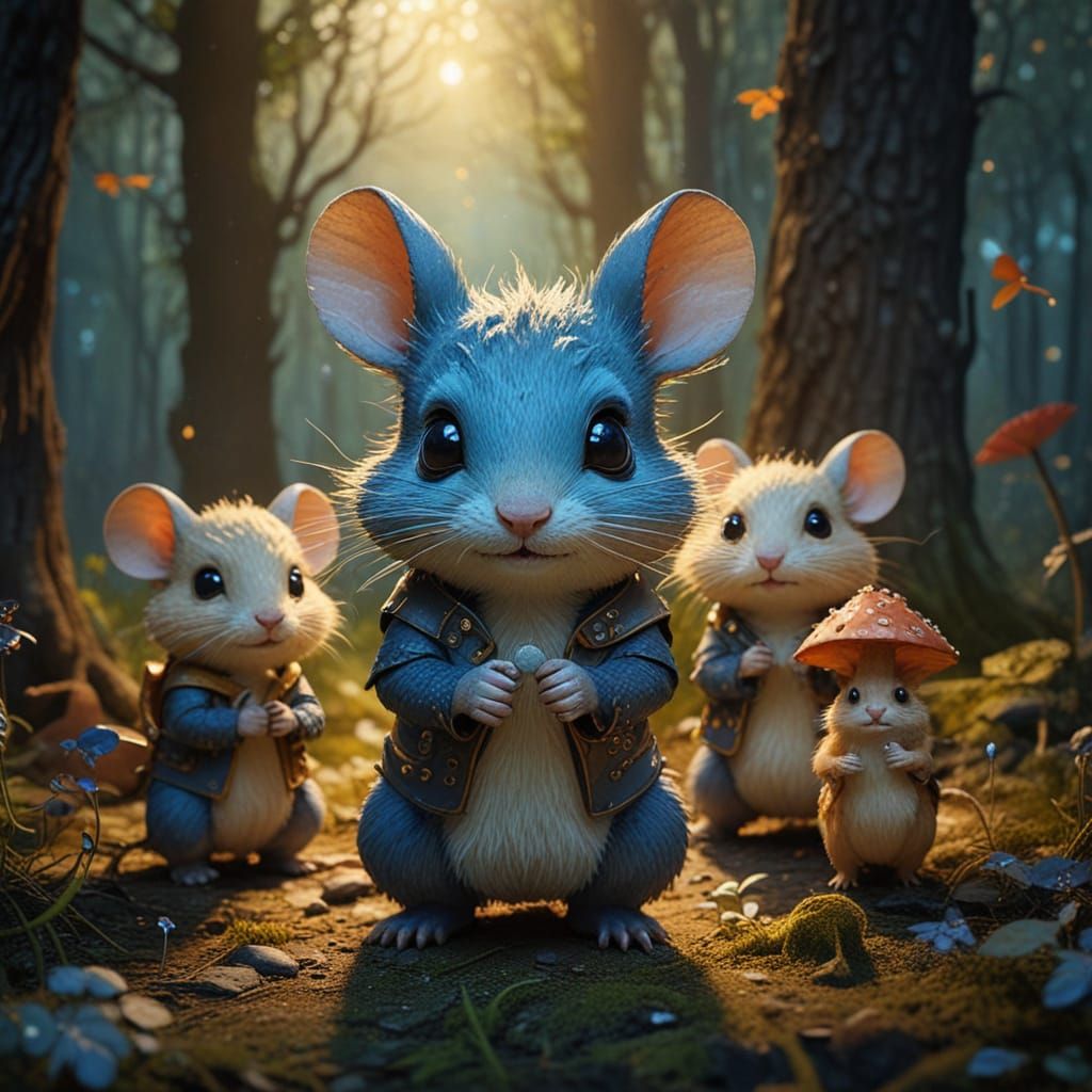 Mighty morphic chibi rodent rangers. Whimsical fey spooky arcane ...