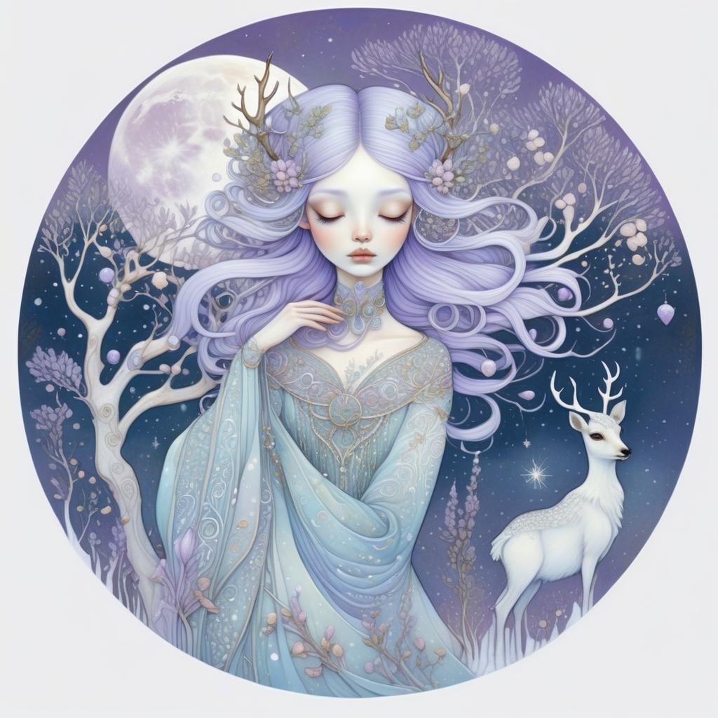 Lavender Winter Solstice - AI Generated Artwork - NightCafe Creator