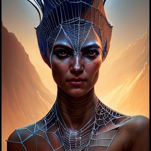 Portrait of The Spider Goddess, hyperdetailed 8k resolution concept art ...