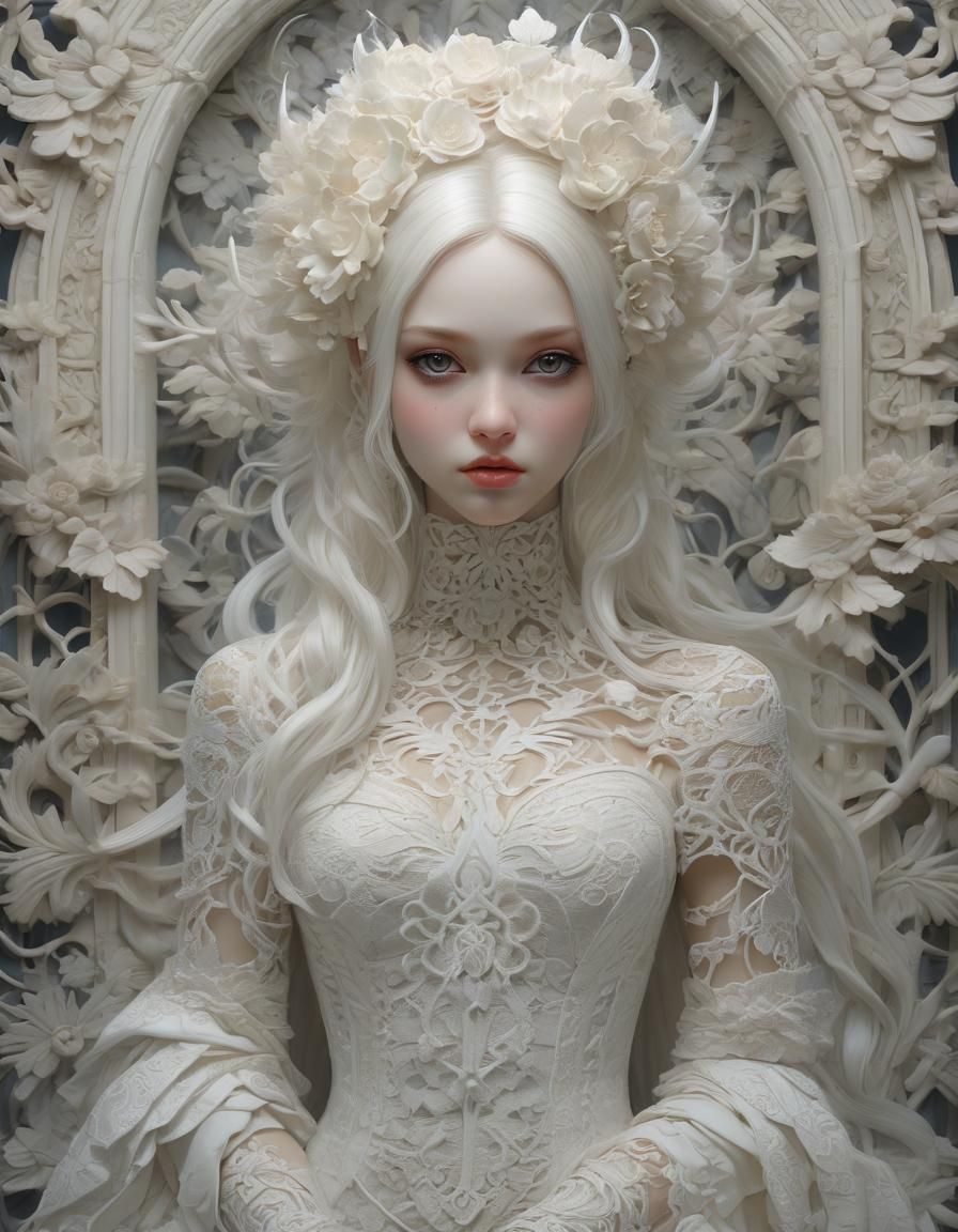 Bride - Ethereal Emo Bride in Exquisite Lace Attire