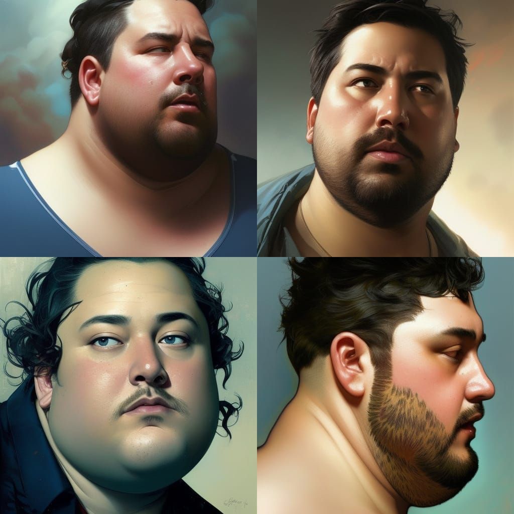 Plus sized, chubby, fat obese Handsome man - AI Generated Artwork ...