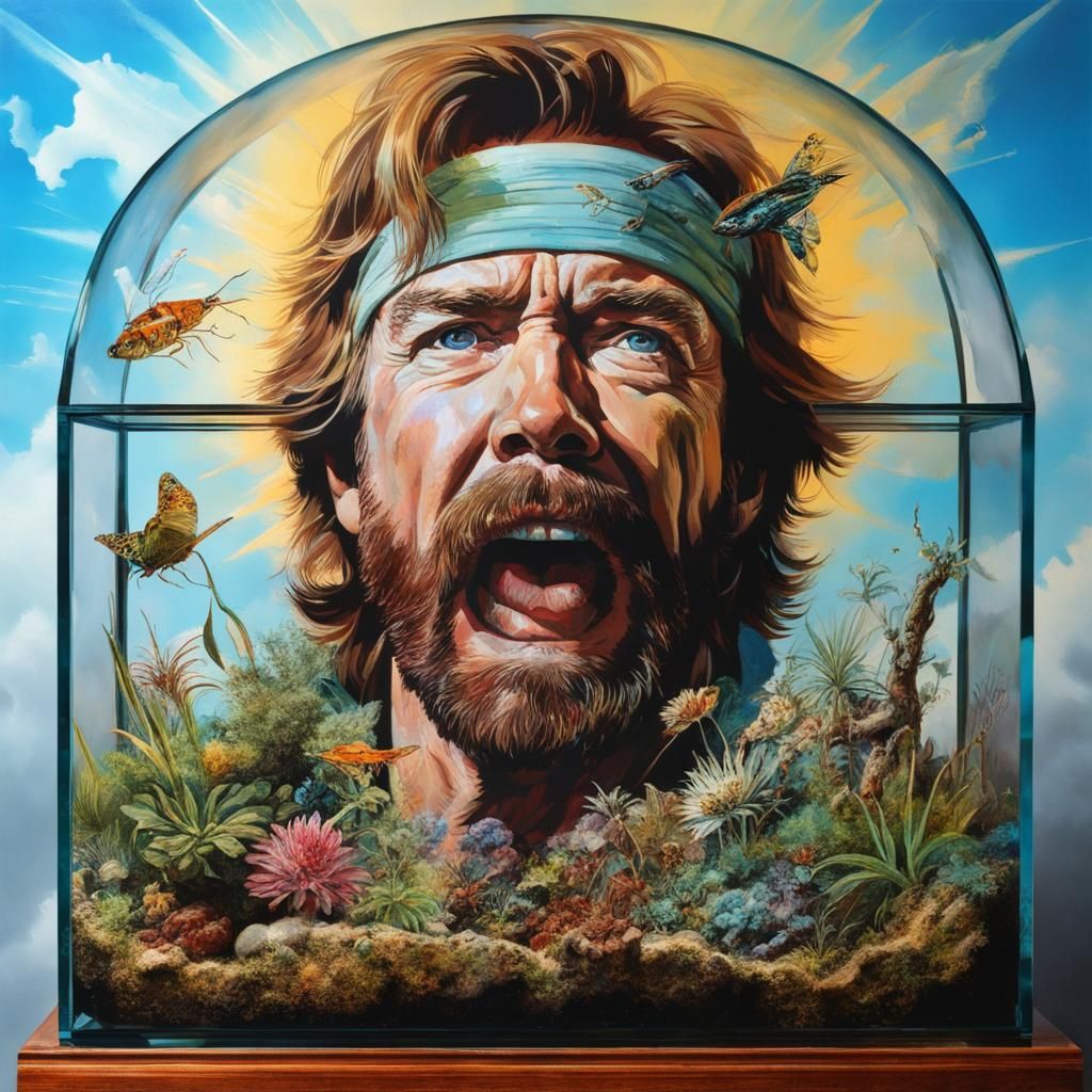 Surreal Chuck Norris Trapped in Terrarium 🎬💫 - AI Generated Artwork ...