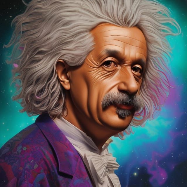 Einstein´s math game show! - AI Generated Artwork - NightCafe Creator