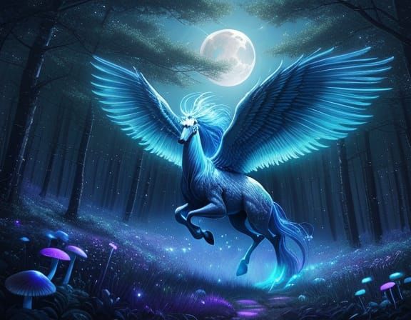 Pegasus in blue - Pegasus in blue