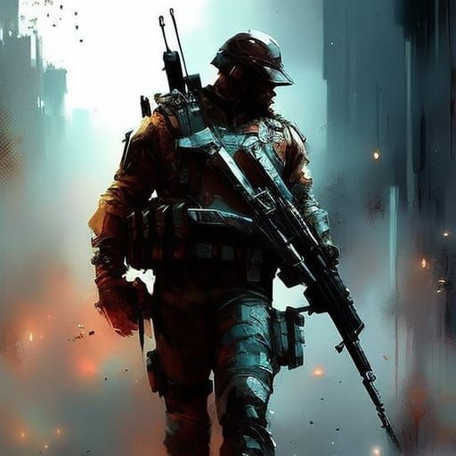 Soldier… - AI Generated Artwork - NightCafe Creator
