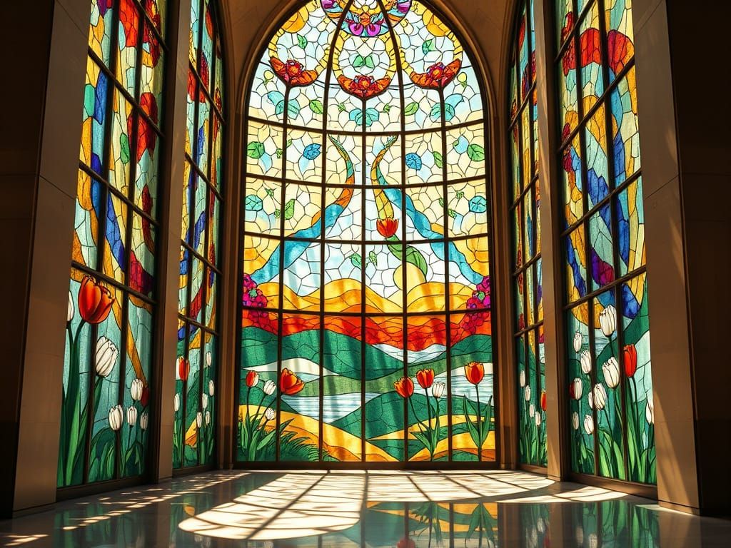 Stained glass windows - Ethereal Stained Glass Windows in Gr...