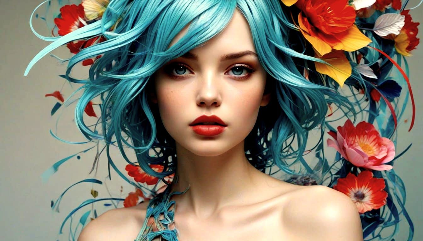 Pellucid Arcane Heroine Dissolves in Toxic Water - AI Art