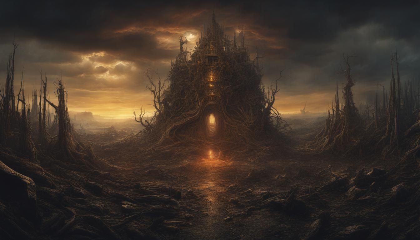 The Temple Of The Dying Forest - AI Generated Artwork - NightCafe Creator